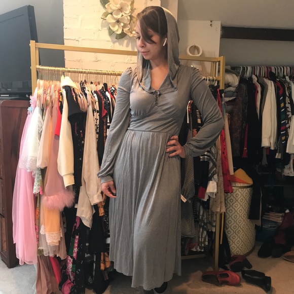 Vintage | Dresses | Vintage 7s Hooded Disco Midi Dress | Poshmark
